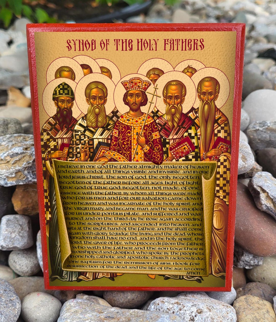 Sunday of the Holy Fathers Orthodox Icon Nicene Creed 381. English ...