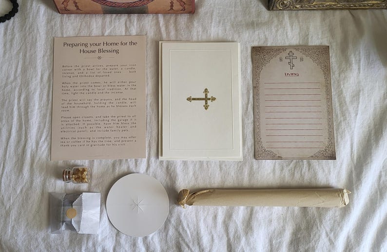 House Blessing Preparation Set – Orthodox Home Blessing Set With Candle ...