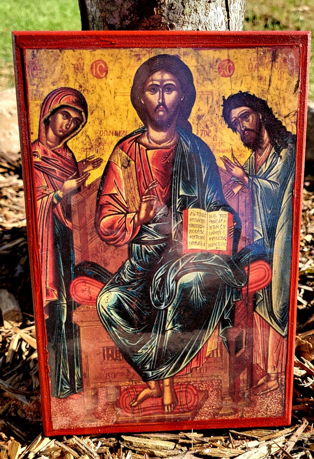 Orthodox Icon Jesus Christ on the Throne Deesis - Etsy