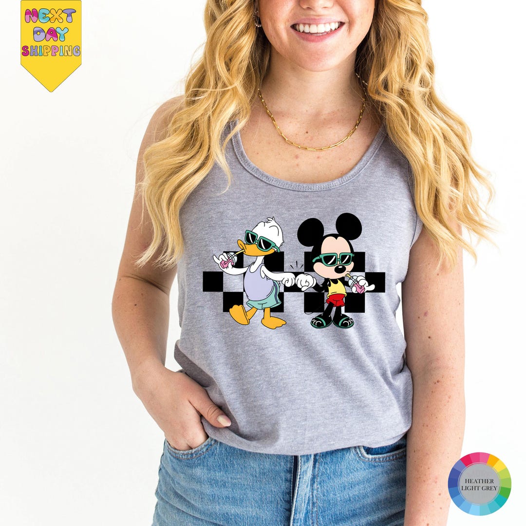 Mickey Mouse and Donald Duck Fist Bump Tank Top, Disney Best Friends ...