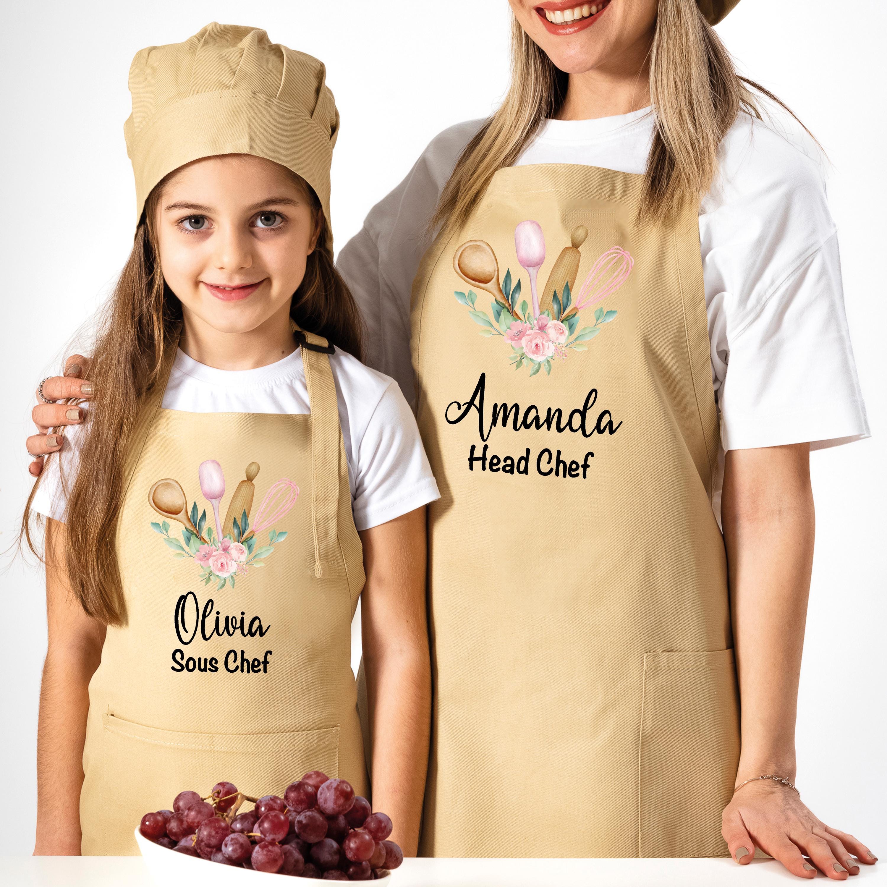 Mommy and Me Aprons, Matching Apron Set, Mama Head Chef, Mother Son ...
