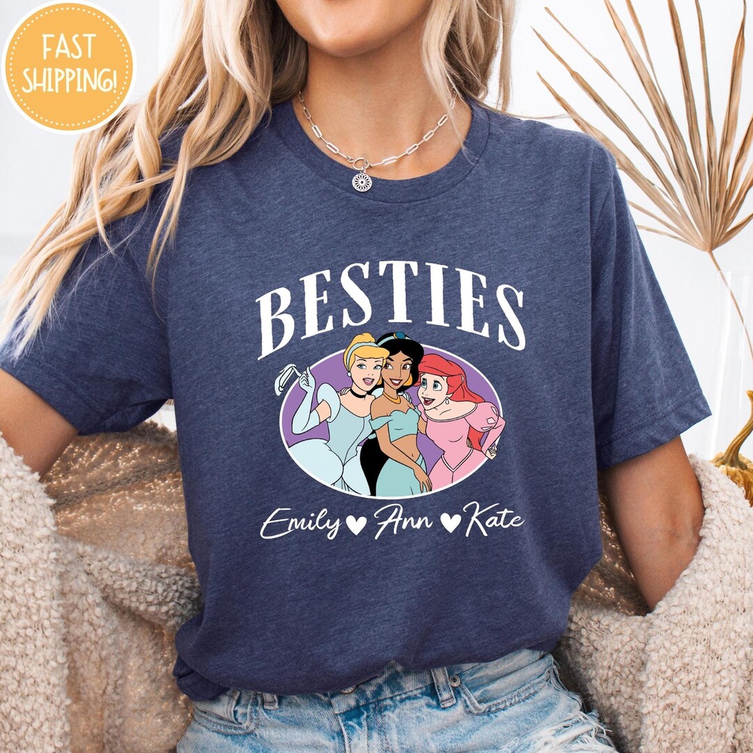 Custom Disney Besties Shirt, Custom Best Friend Gift, Girl's ...