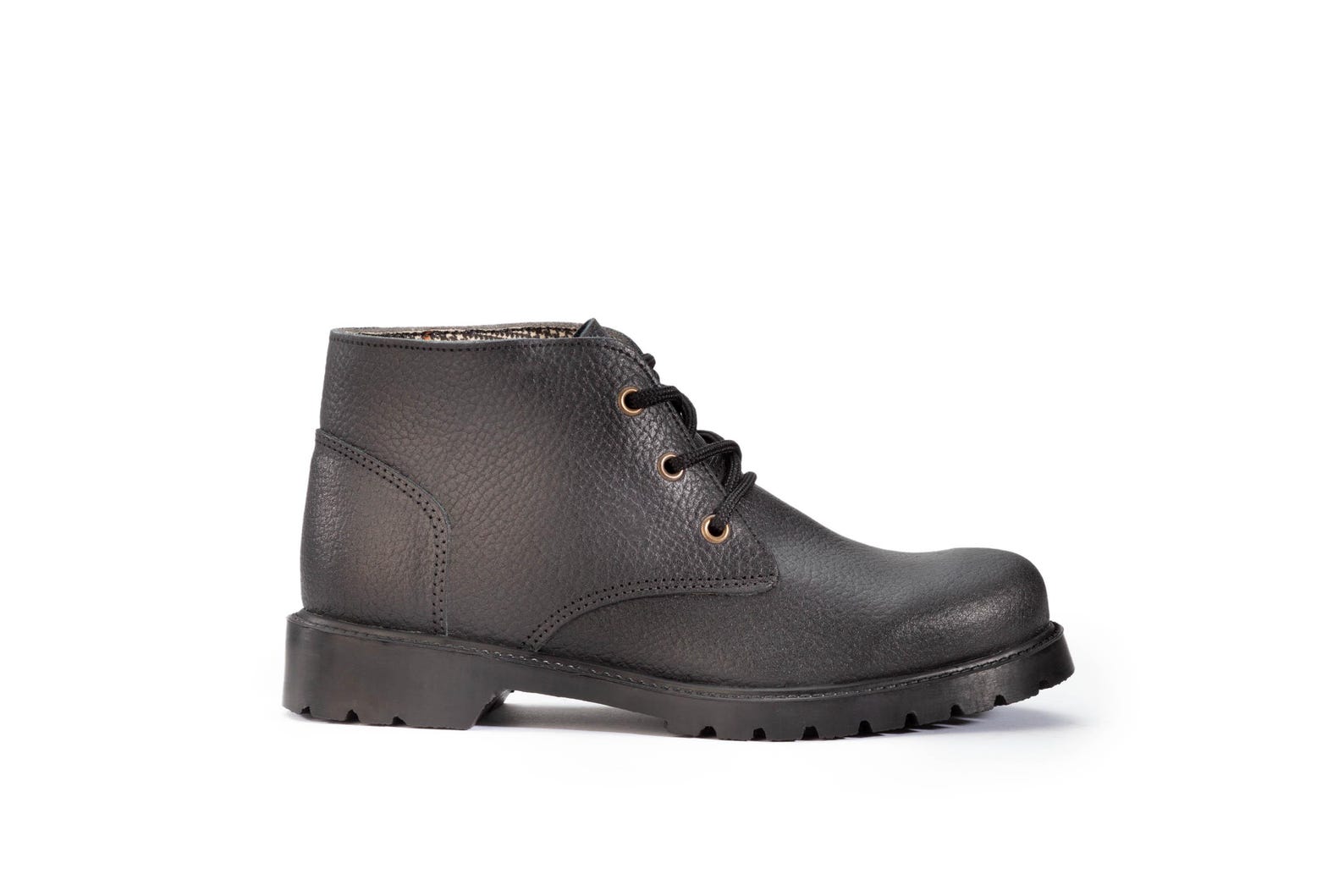 CHARA Handcrafted Women's Leather 4-inch 10-cm Boots Rugged Full Grain ...