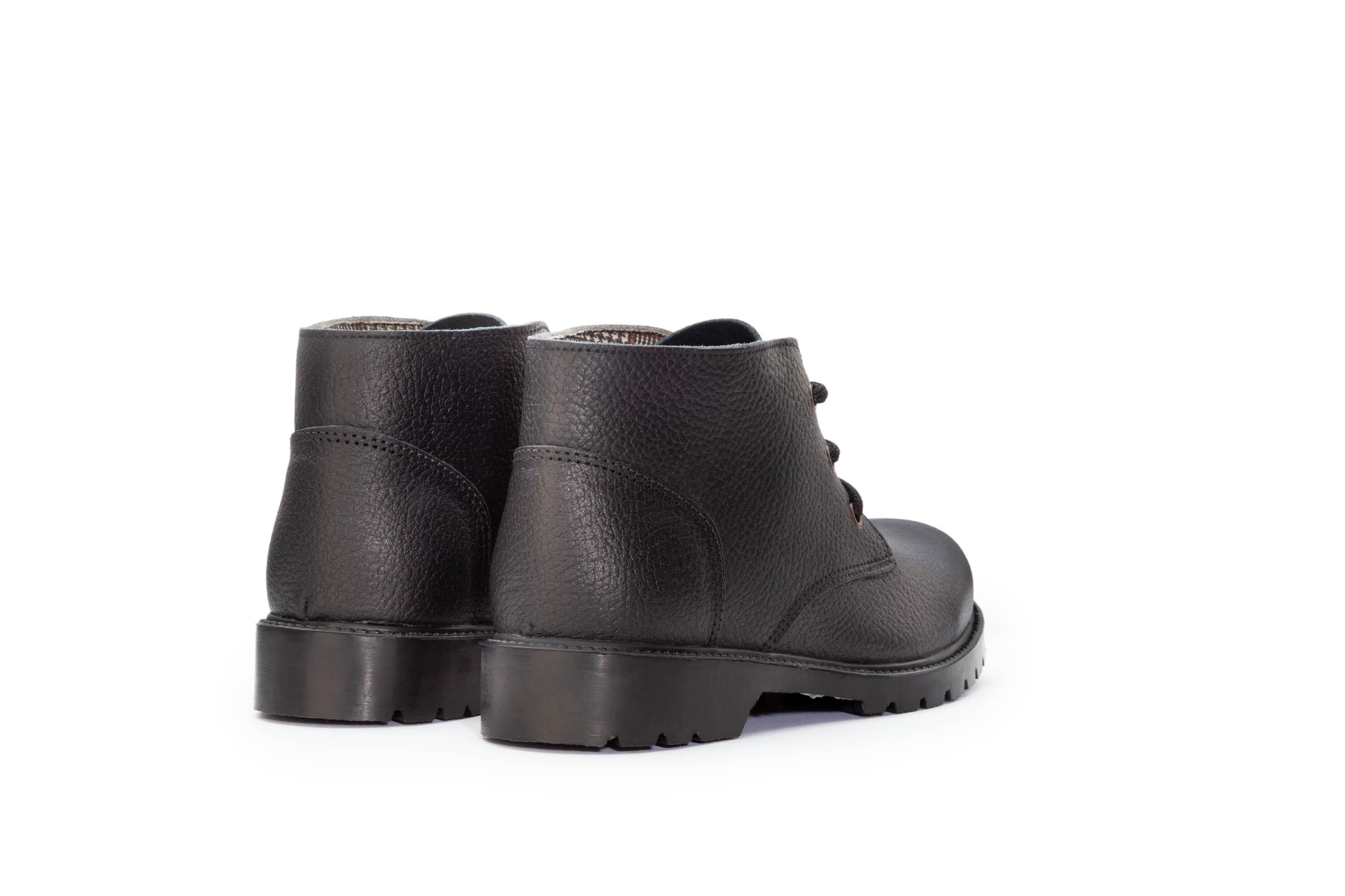 CHARA Handcrafted Women's Leather 4-inch 10-cm Boots Rugged Full Grain ...