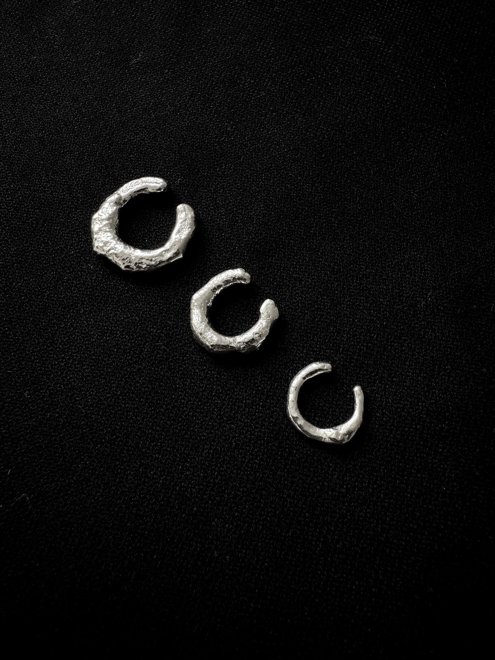 Molten Ear Cuff, Faux Cartilage Piercing, Fake Cuff Piercing, Brutalist ...