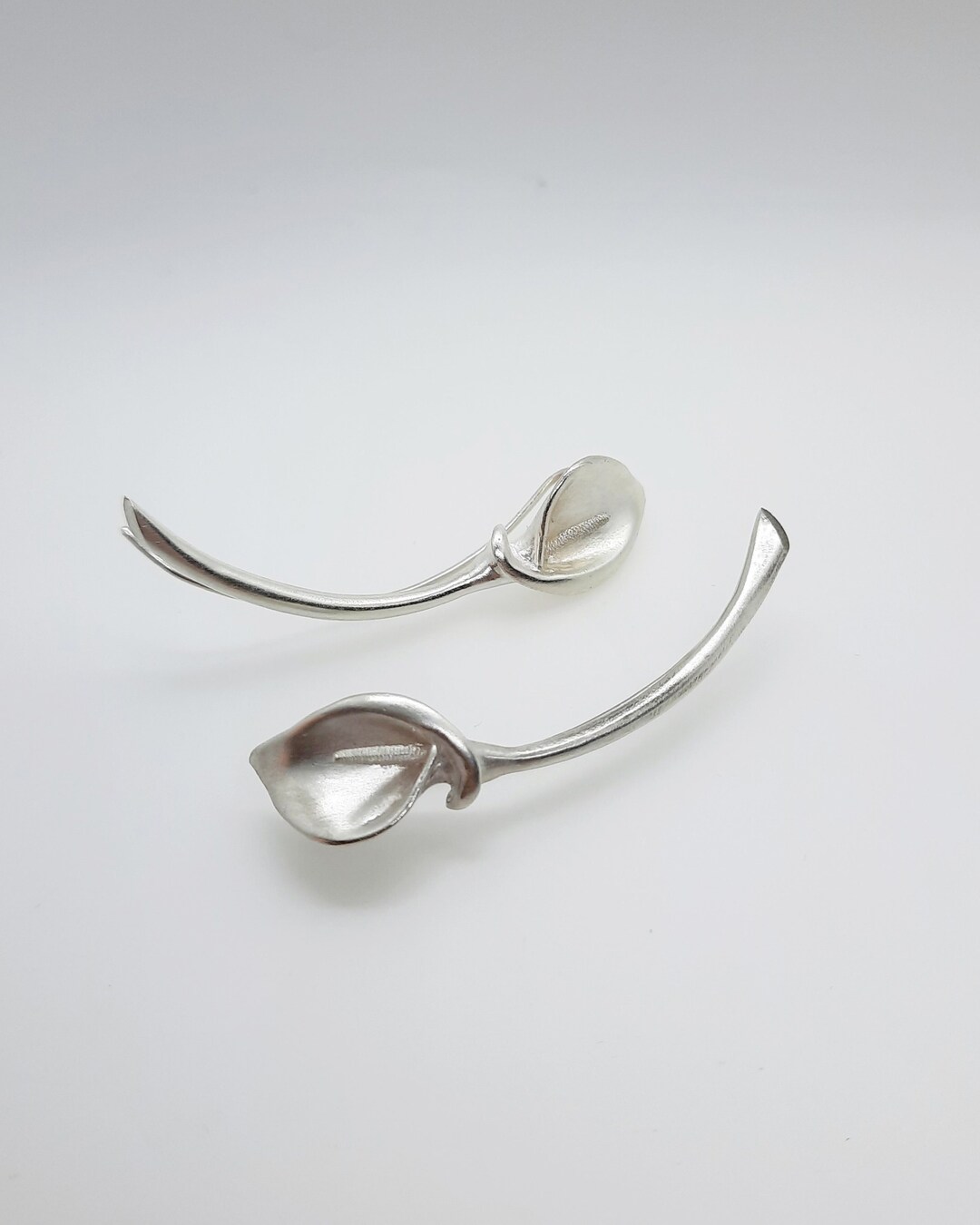 Calla Lily Earrings, Flower Ear Climber, Floral Jewellery, Blossom Drop ...