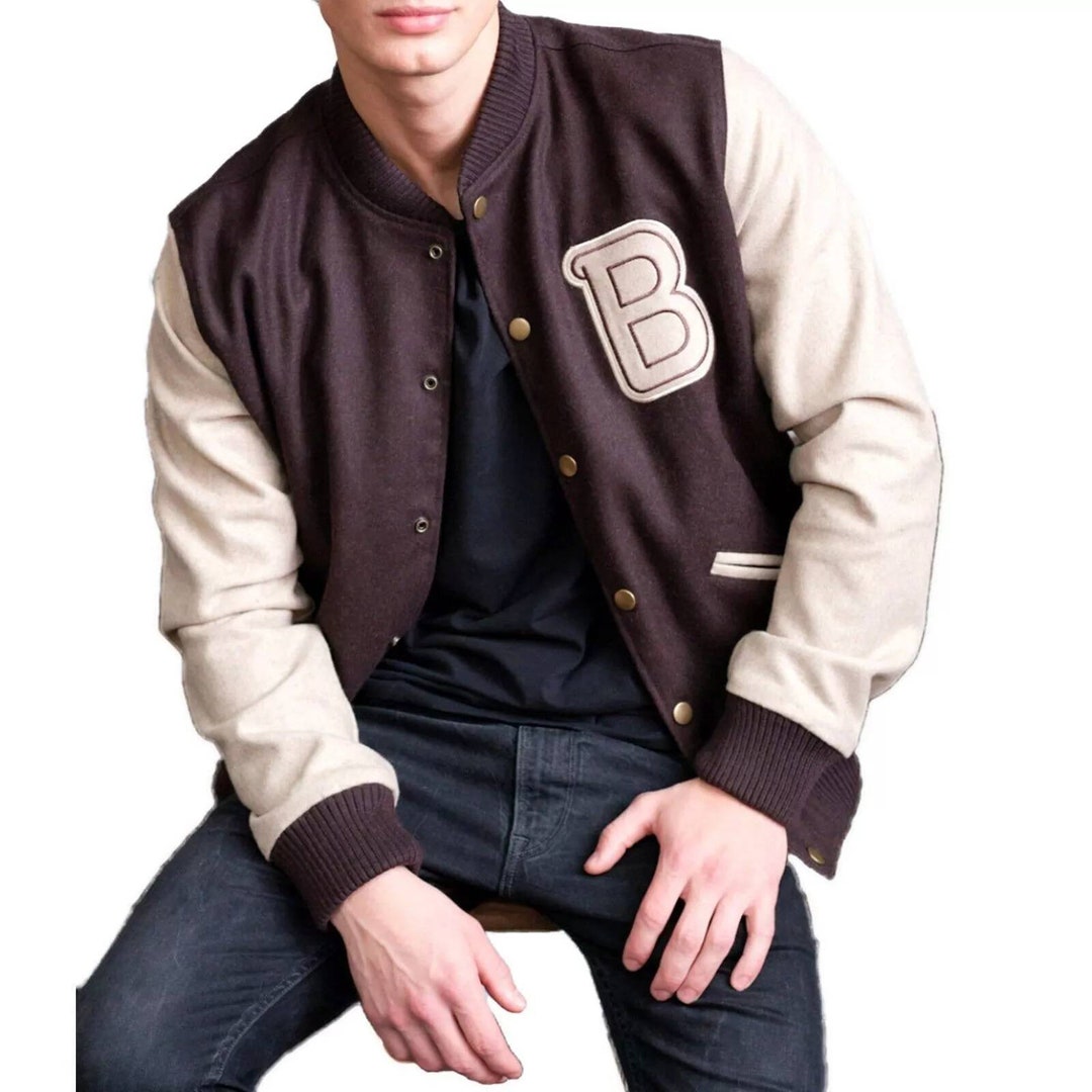 Handmade B Logo Jacket, Hotline Miami Jacket, Wool Blend Jacket ...