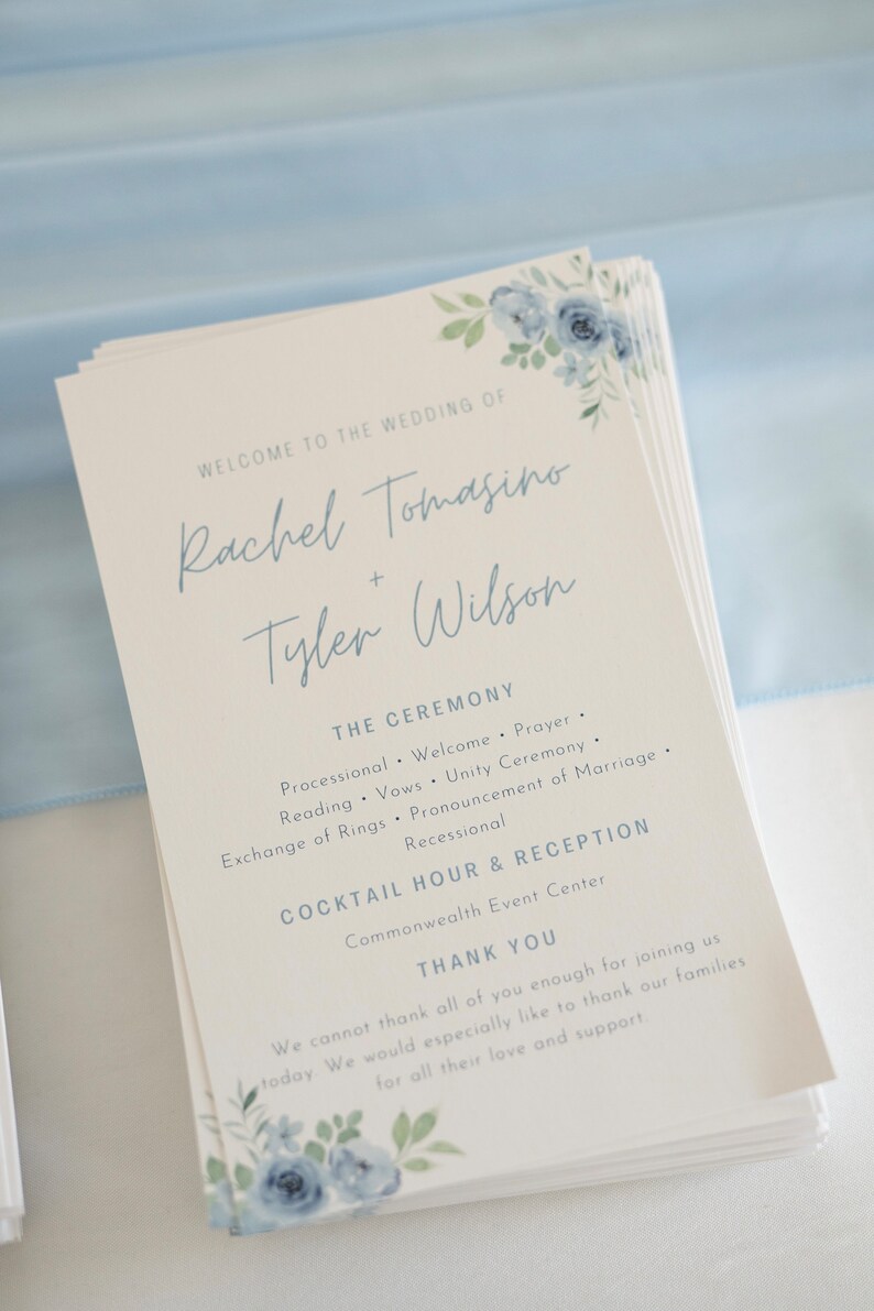 Customizable Wedding Program - Etsy
