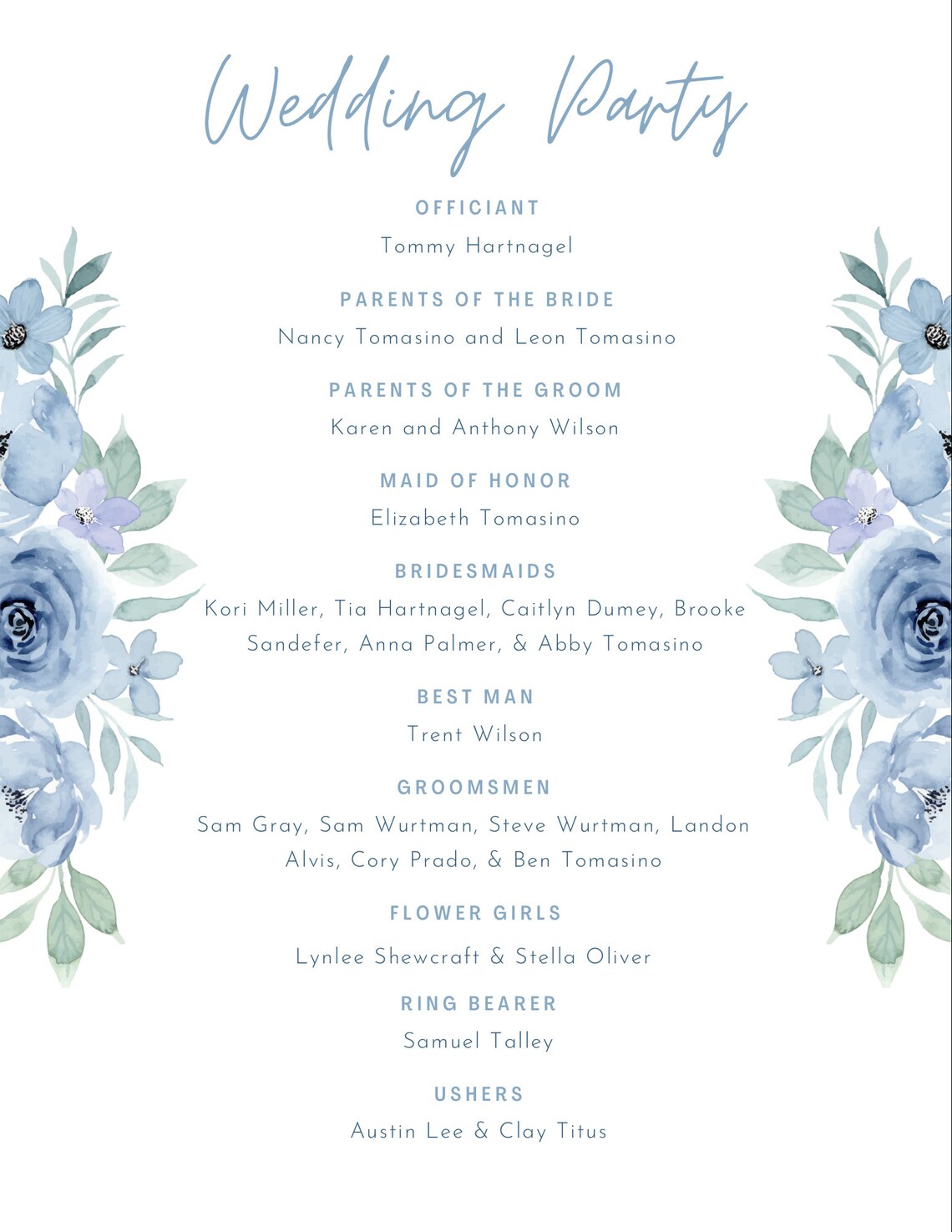 Customizable Wedding Program - Etsy