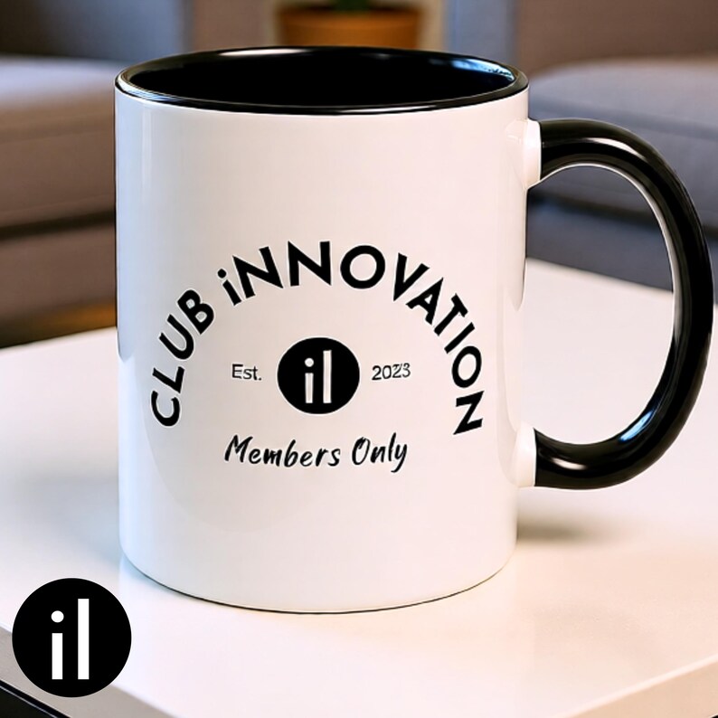 Club Innovation Collection Mug With Logo in White - 11oz and 15oz - Etsy