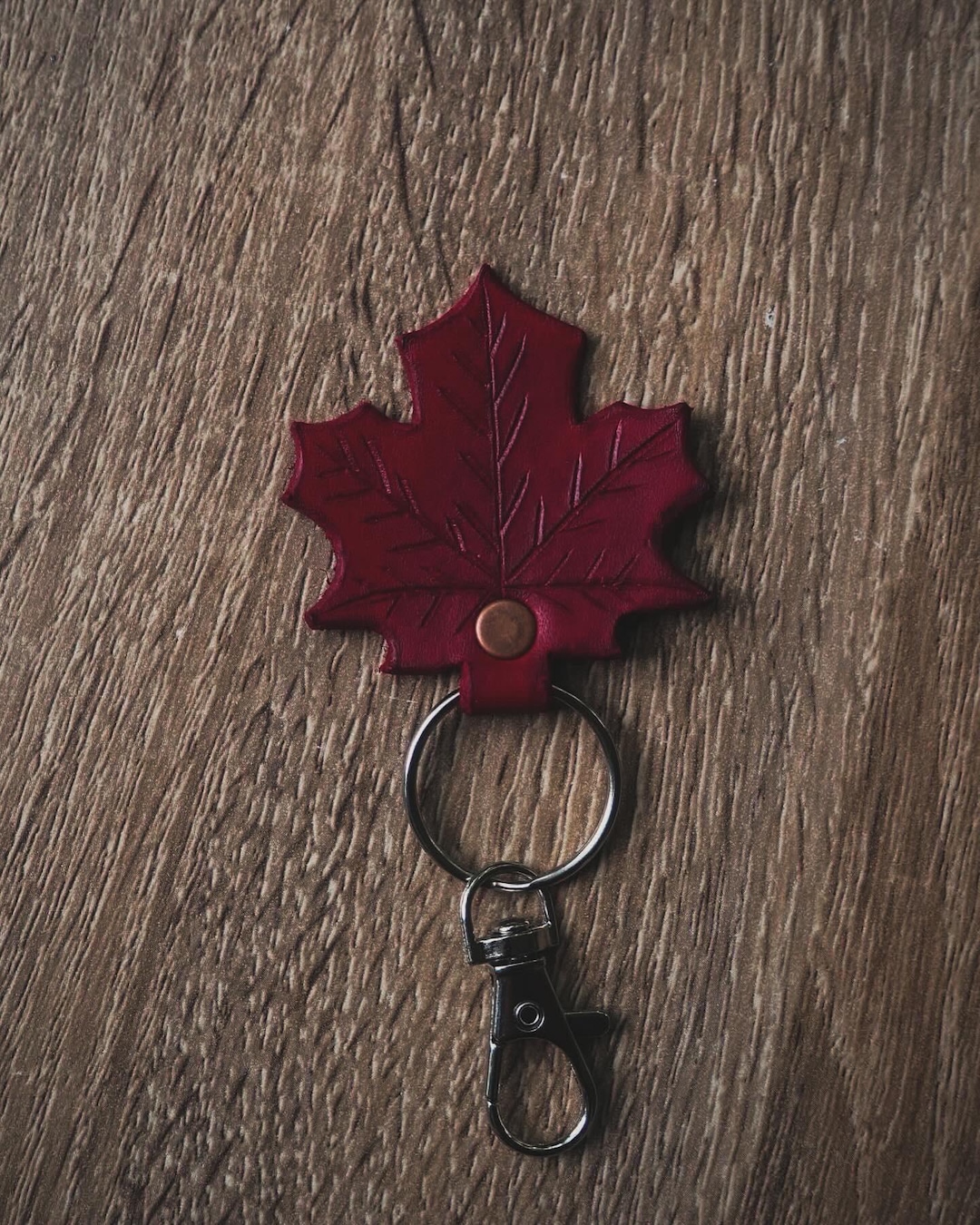 Maple Fall Leaf Keychain - Etsy