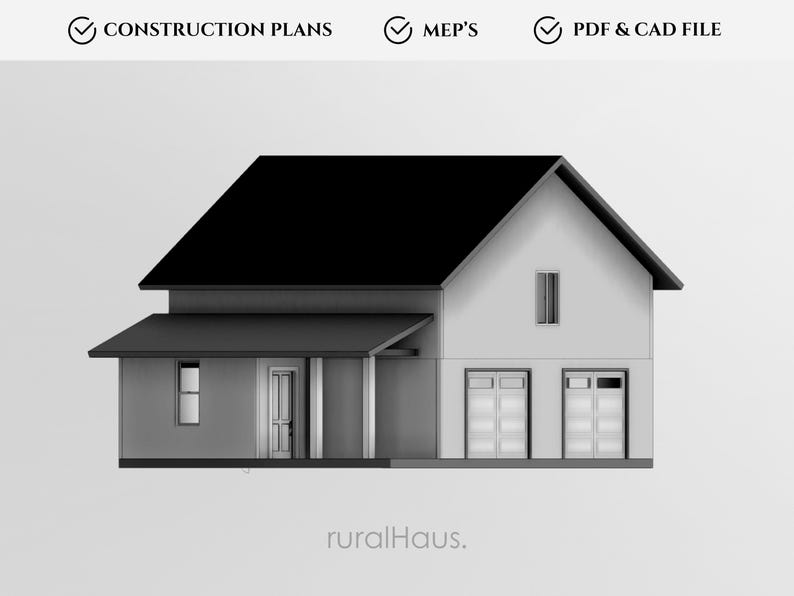 34x35 Barndominium Plans | | Modern Farmhouse Plans | One Bedroom ...