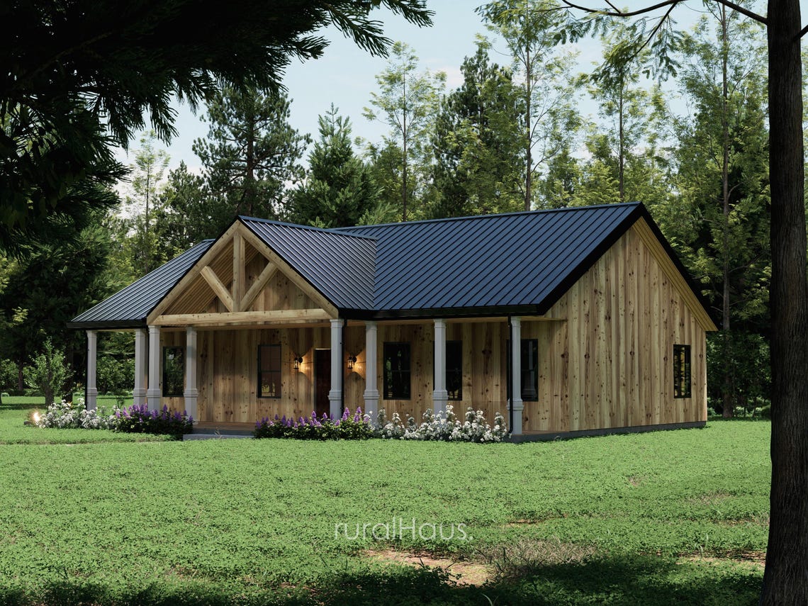30x50 Barndominium Plans | 4 Bedroom Modern Farmhouse | Scandinavian ...