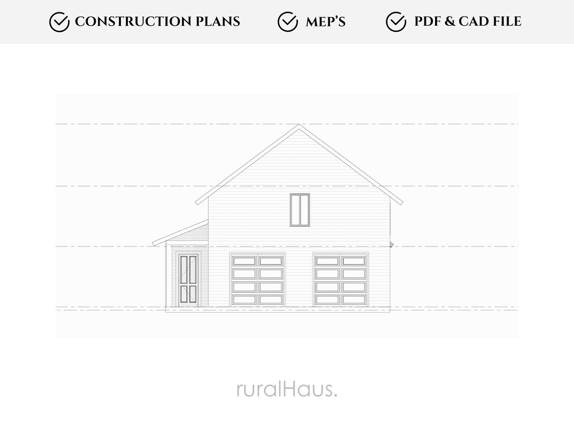 34x35 Barndominium Plans | | Modern Farmhouse Plans | One Bedroom ...