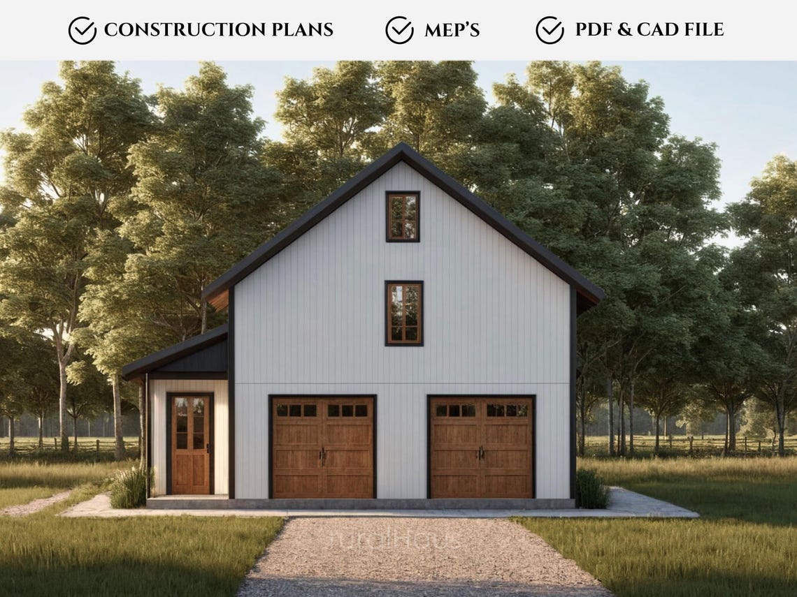 34x35 Barndominium Plans | | Modern Farmhouse Plans | One Bedroom ...