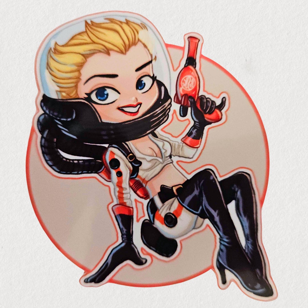 Fallout Nuka Cola Girl Chibi Vinyl Sticker - Etsy