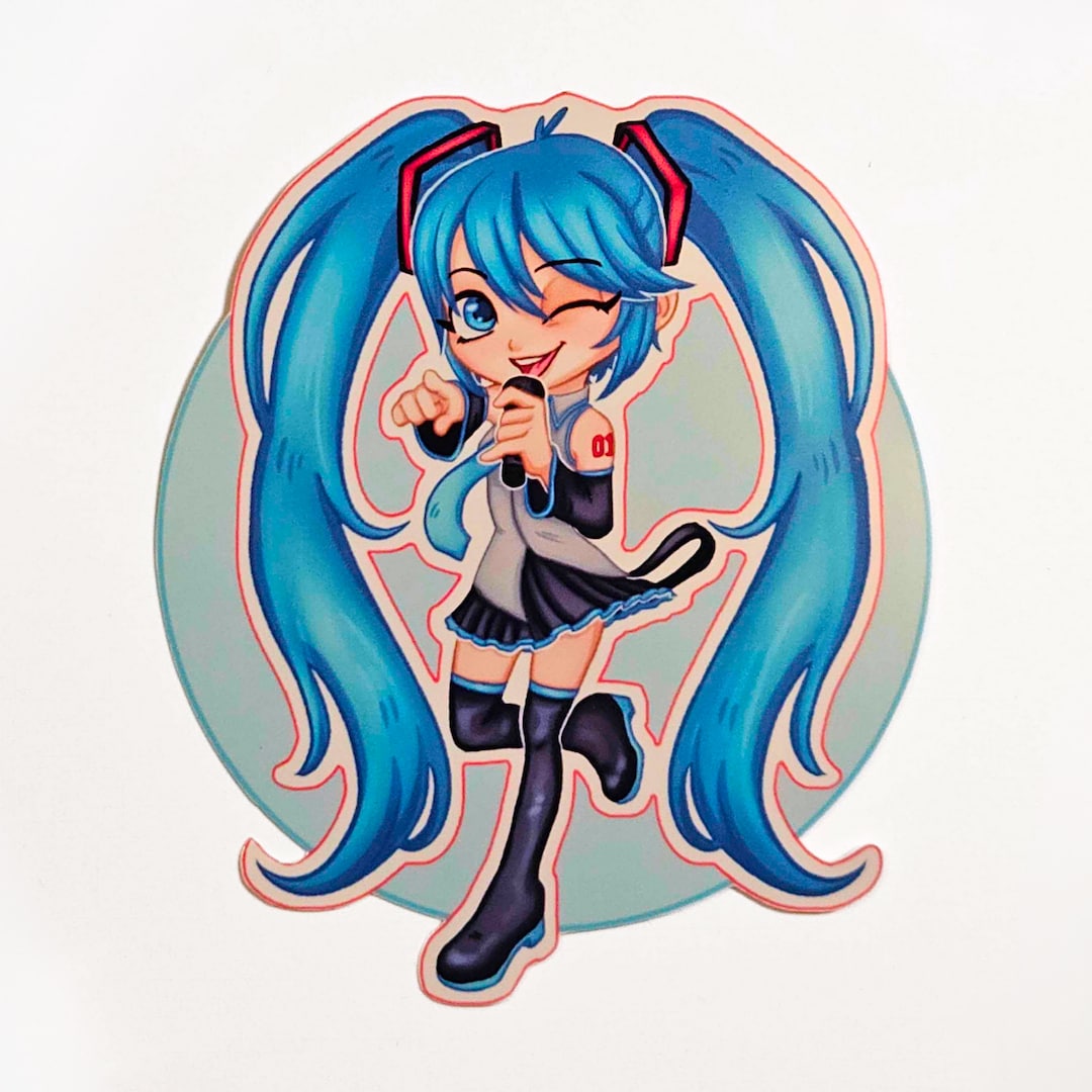 Hatsune Miku Vocaloid Chibi Vinyl Sticker - Etsy
