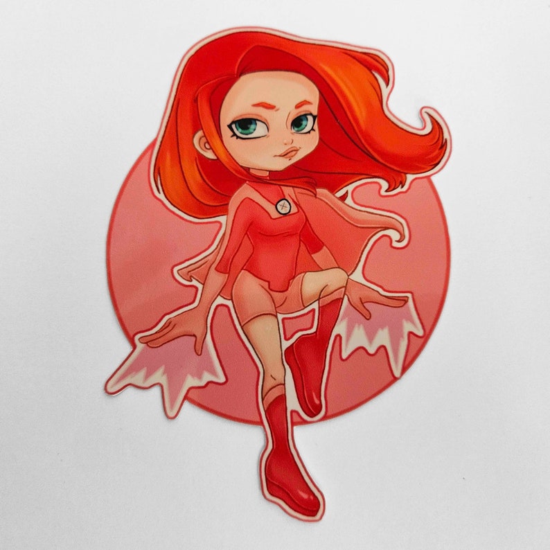 Invincible Atom Eve Chibi Vinyl Sticker - Etsy