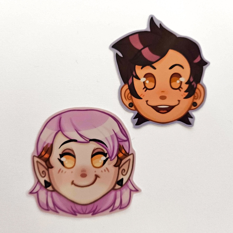 Owl House Luz and Amity Chibi Vinyl Stickers - Etsy