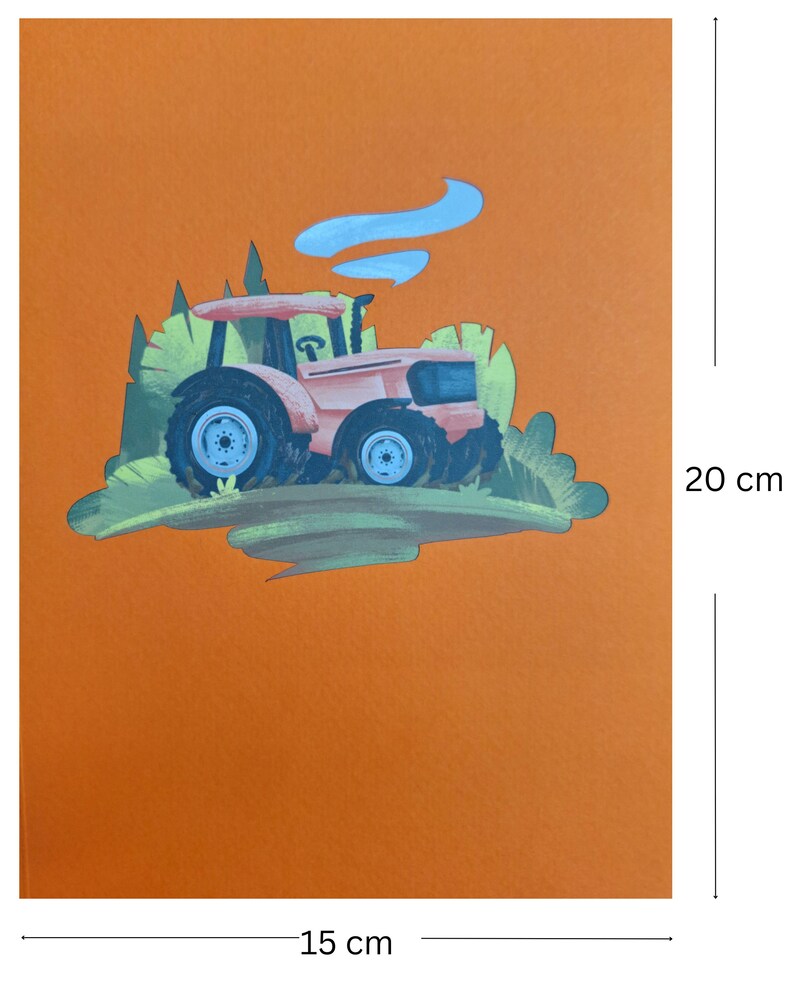 Card Mavens Tractor Birthday Pop-up Card for Children Boy Girl Men 3D ...