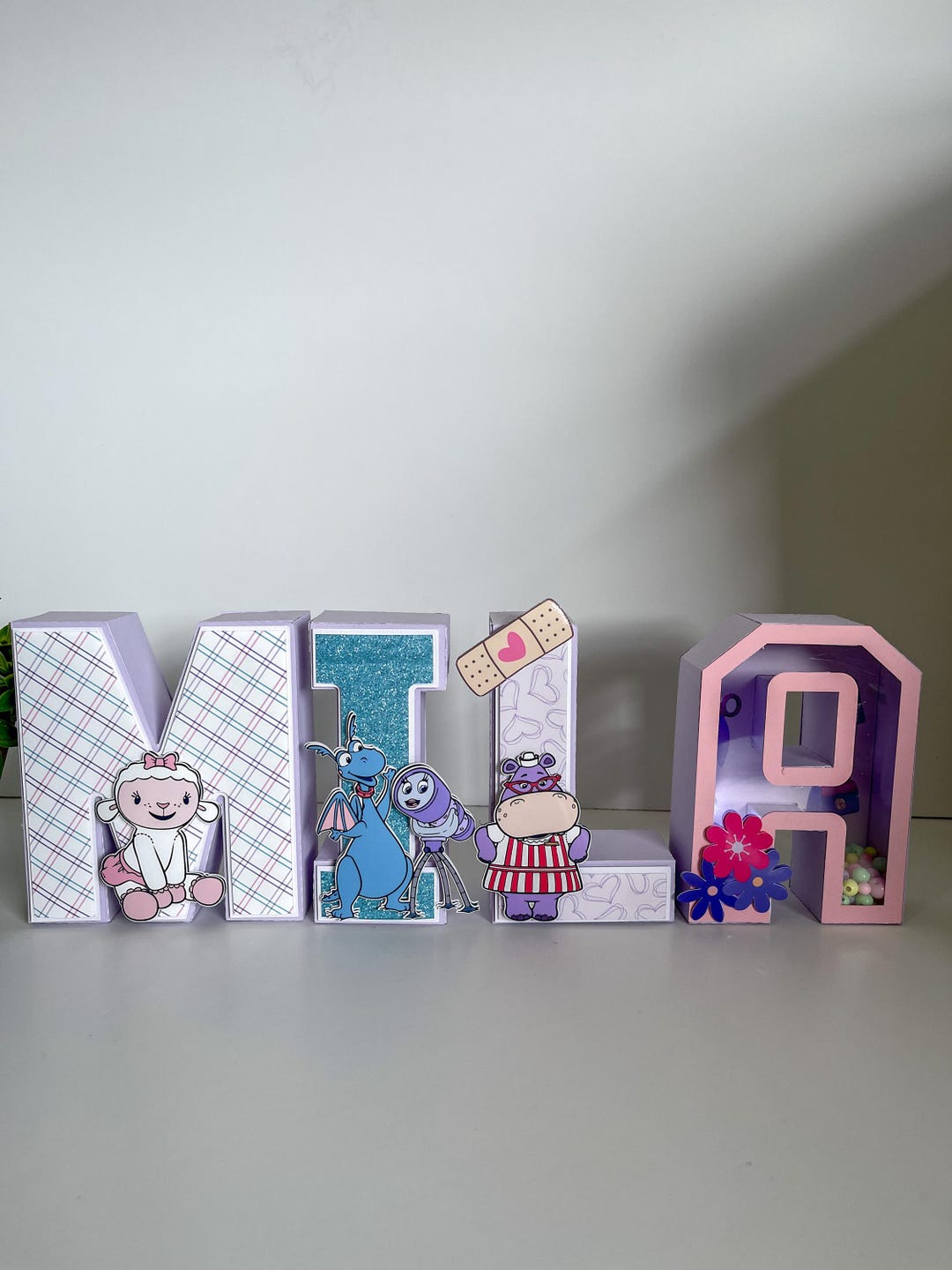 Doc Mcstuffins Inspired Party Decorations | Personalized 3D Letters ...