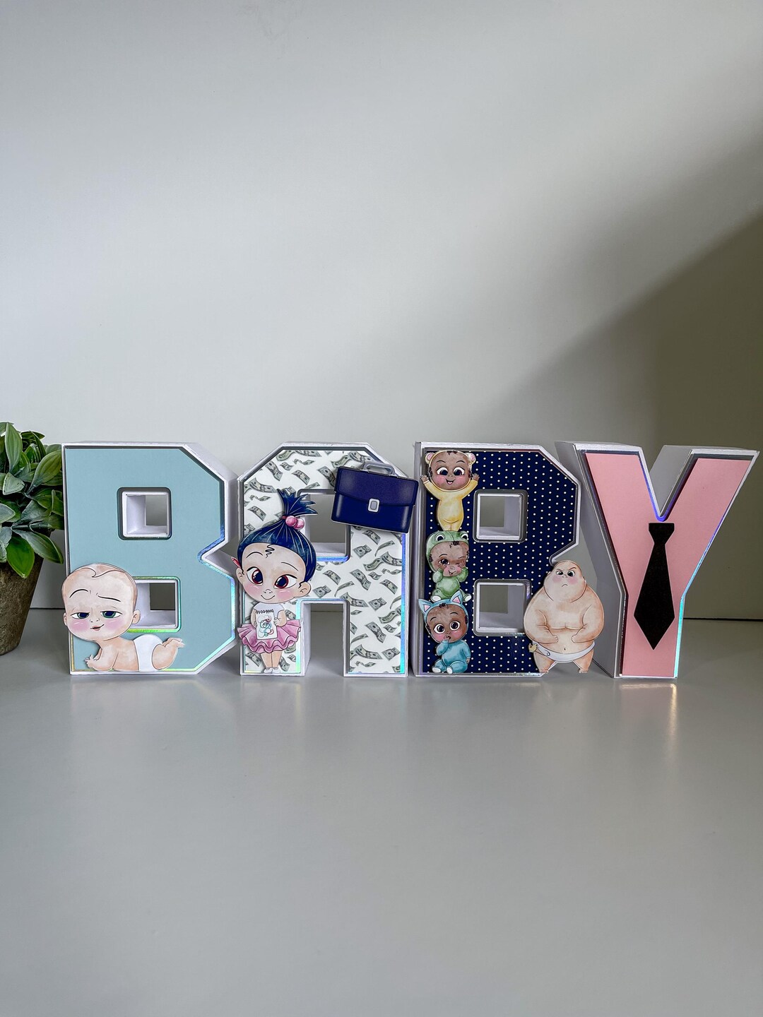 Boss Baby Party Decorations | Personalized 3D Letters | Gender Reveal ...