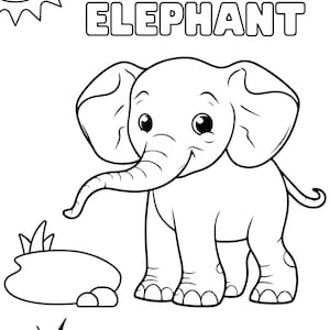 Alphabet Animal Adventure Printable Coloring Pages - Etsy