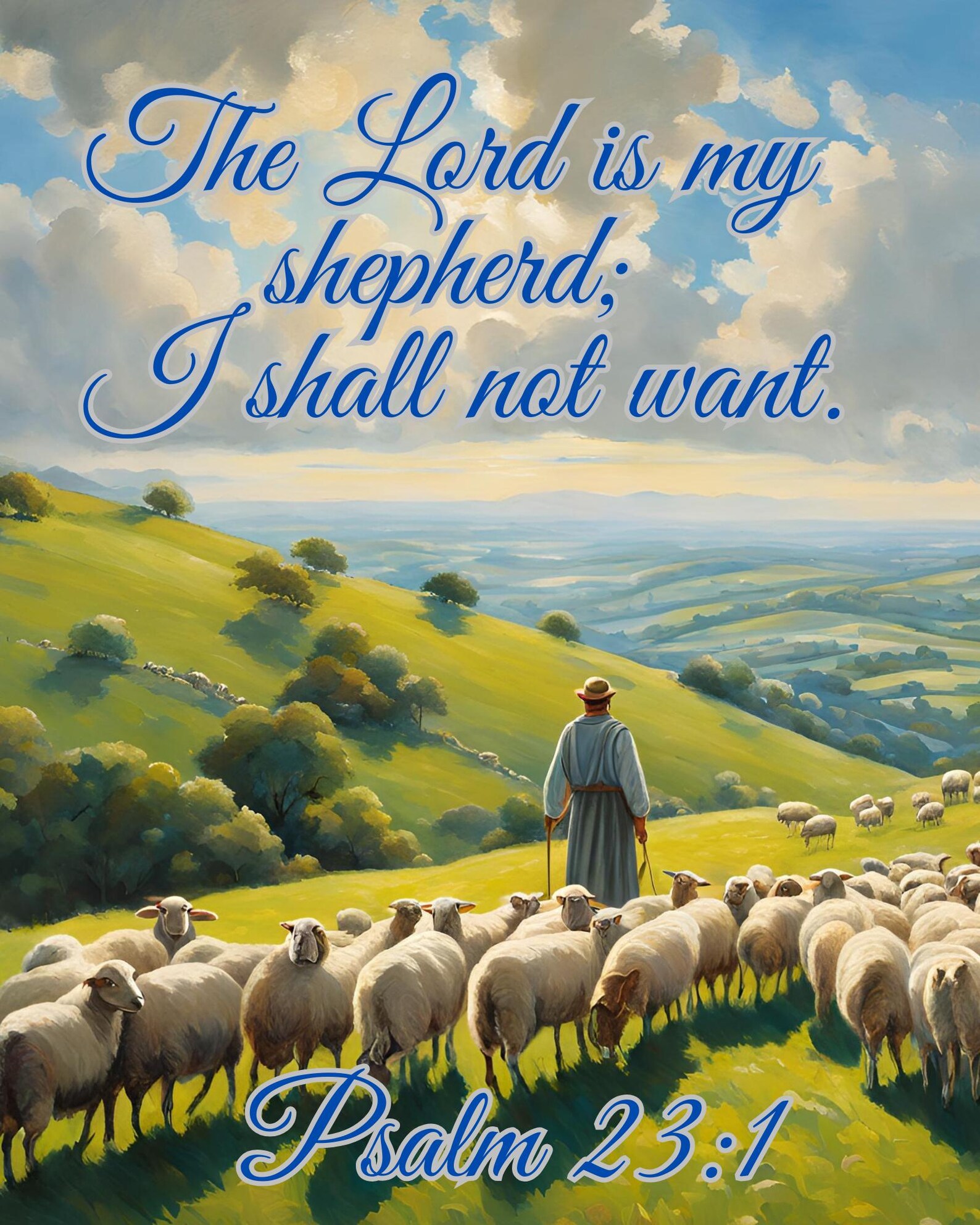 Bible Verse Printable Art / Psalm 23:1 / the Lord is My Shepherd ...