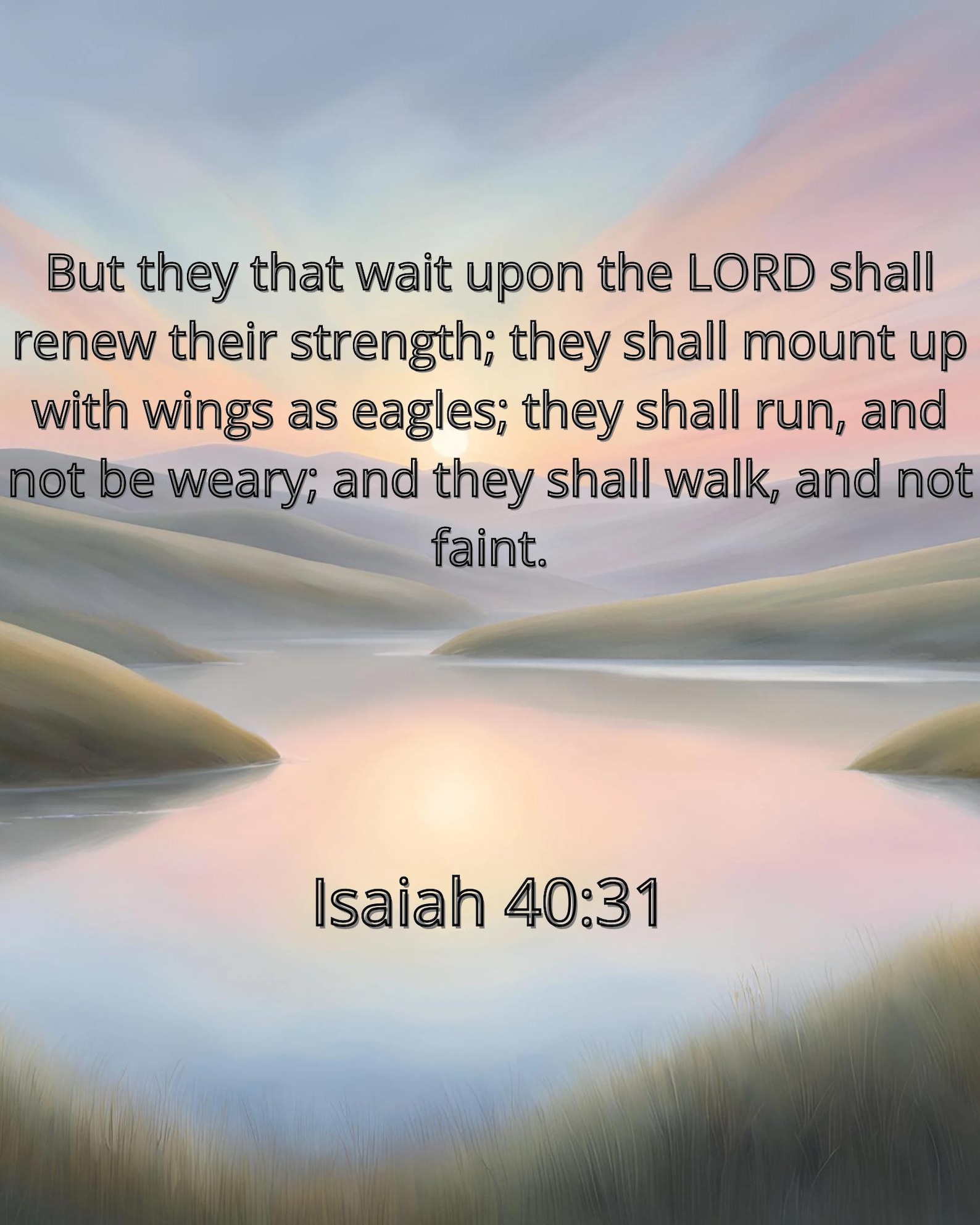 Bible Verse Printable Art / Isaiah 40:31 / Renewed Strength in Christ ...