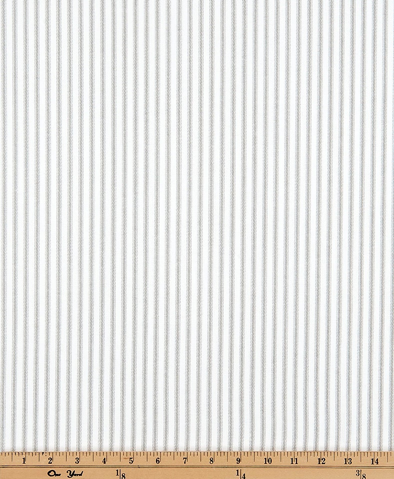 Home Decor Fabric Classic Storm Grey Gray Ticking Stripe | Etsy