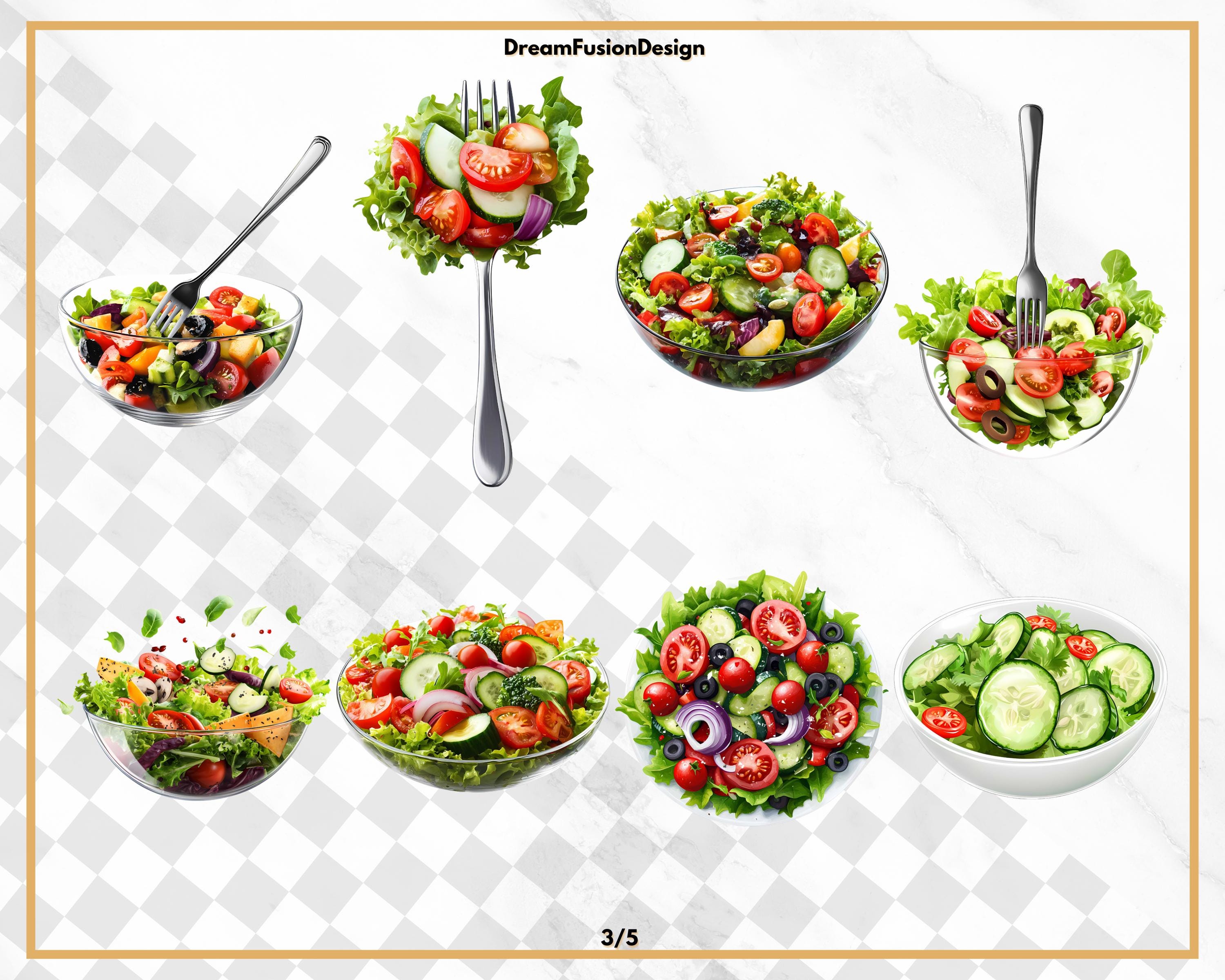 Salad Clipart, Fresh Salad Illustration, Food PNG, Healthy Eating ...