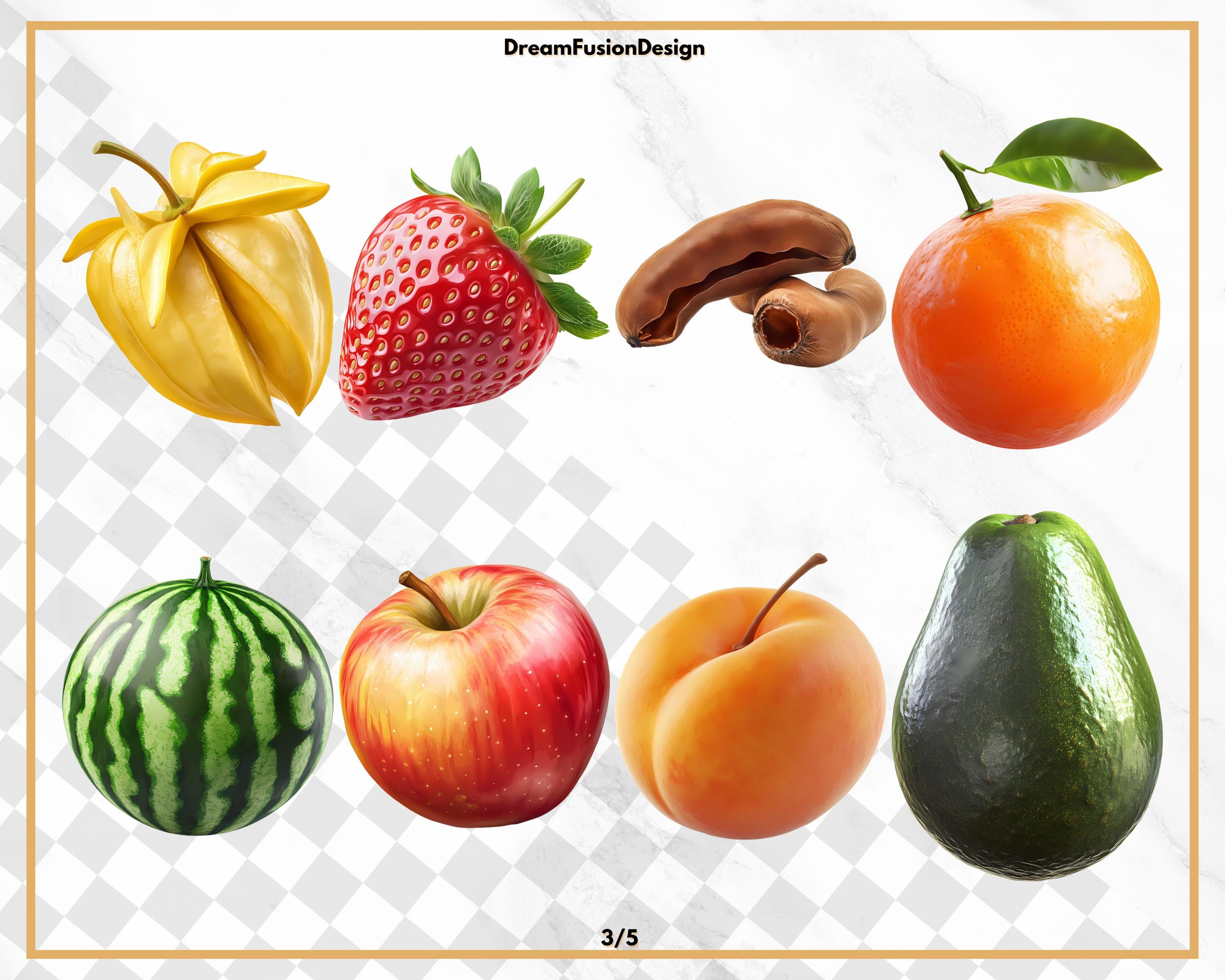 Fruit Clipart, Fruit PNG, Fruit JPG, Tropical Fruit Clipart, Citrus PNG ...