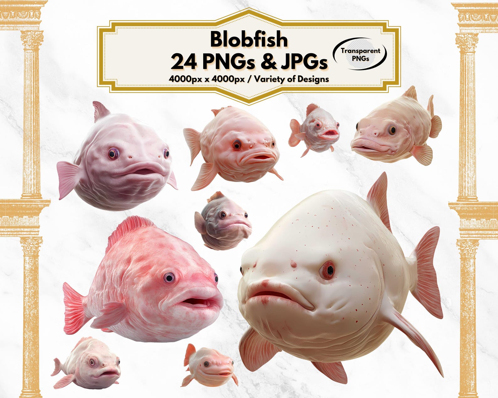 Blobfish Clipart, Blobfish PNG, Blobfish JPG, Fish Clipart, Fish Png ...