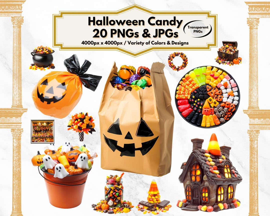 Halloween Candy Clipart, Halloween Candy PNG, Halloween Candy JPG ...