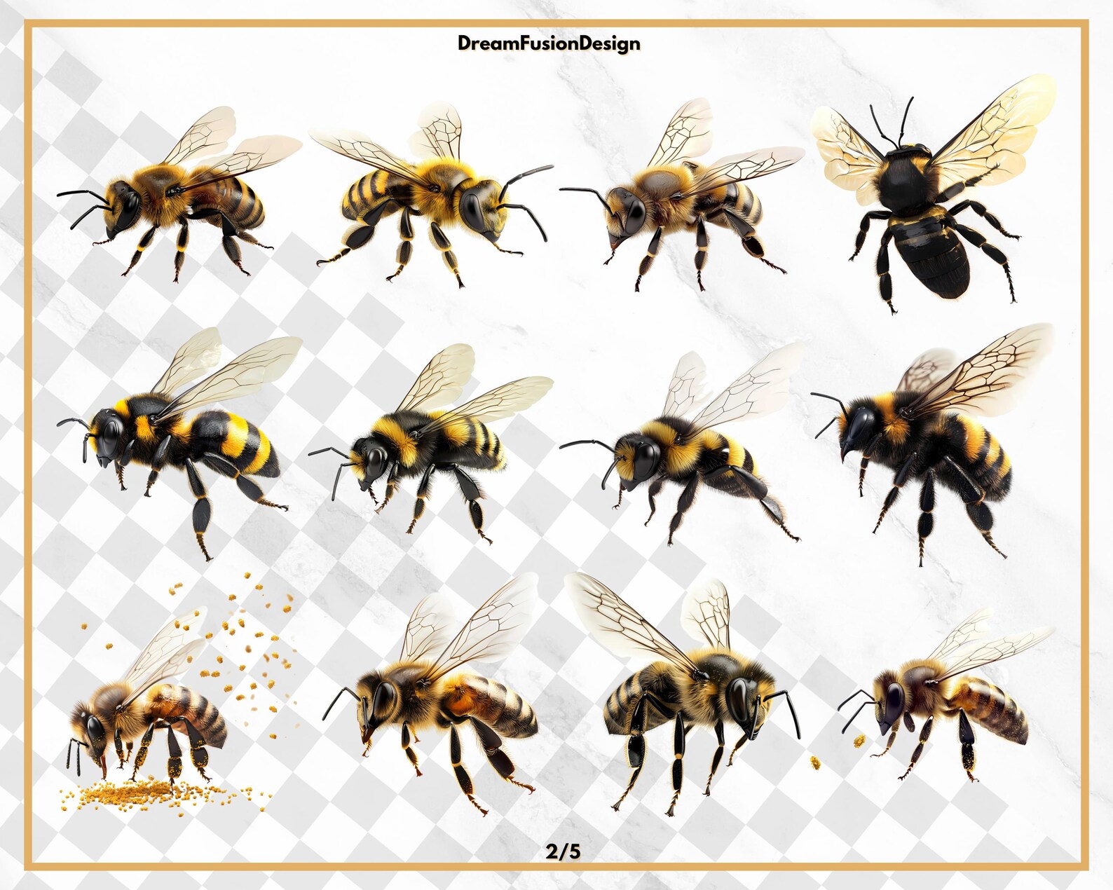Bee Clipart, Bee PNG, Bee JPG, Honeybee Clipart, Insect Clipart, Bee ...