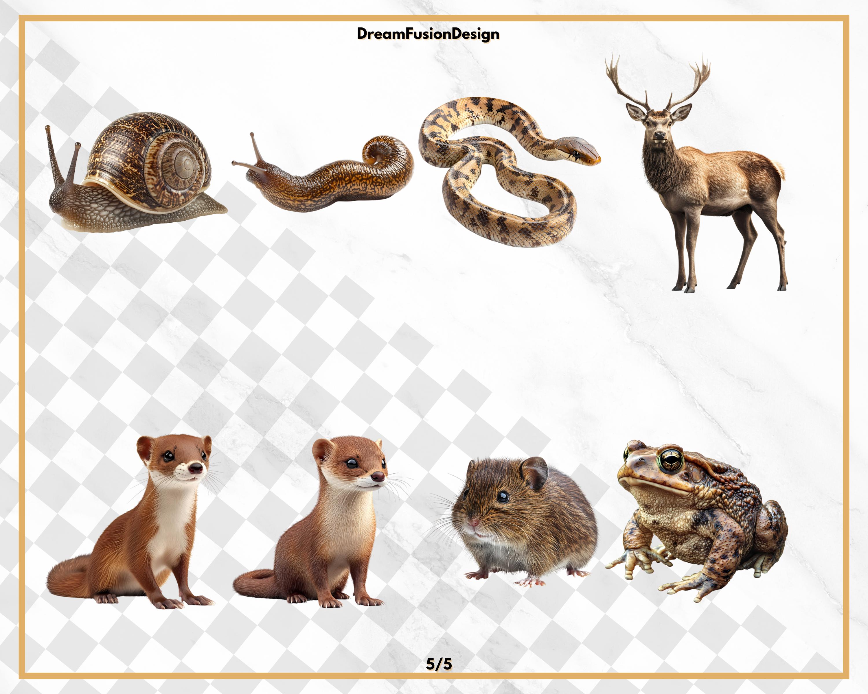 Woodland Animal Clipart, Forest Animal Illustrations, Woodland ...