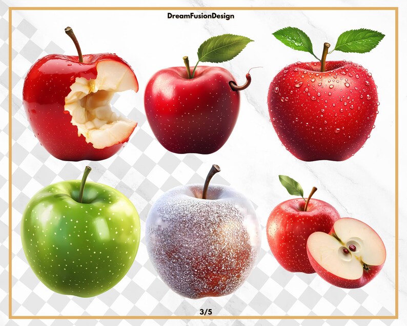 Apple Clipart, Apple PNG, Apple JPG, Fruit Clipart, Food Clipart, Fresh ...