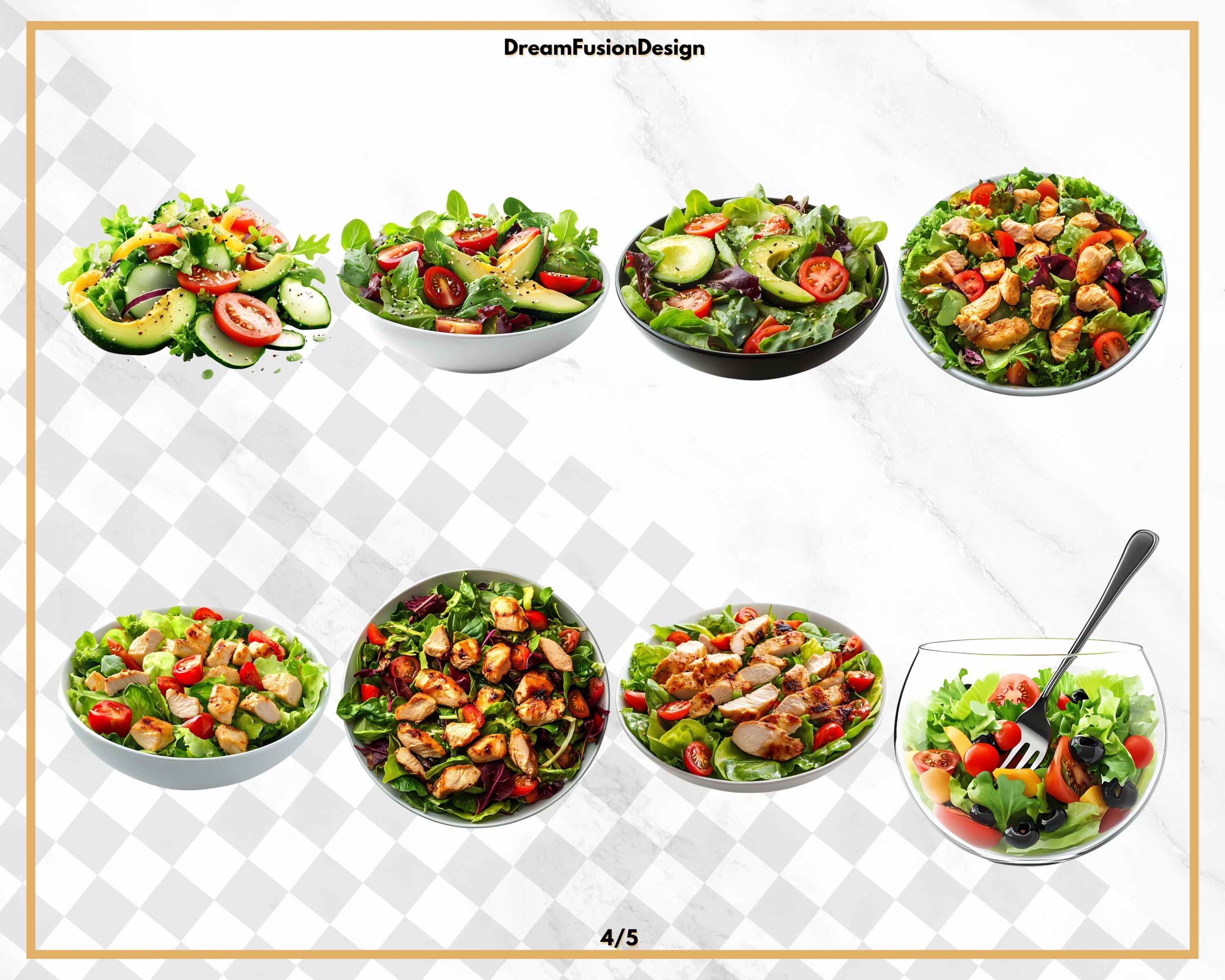 Salad Clipart, Fresh Salad Illustration, Food PNG, Healthy Eating ...
