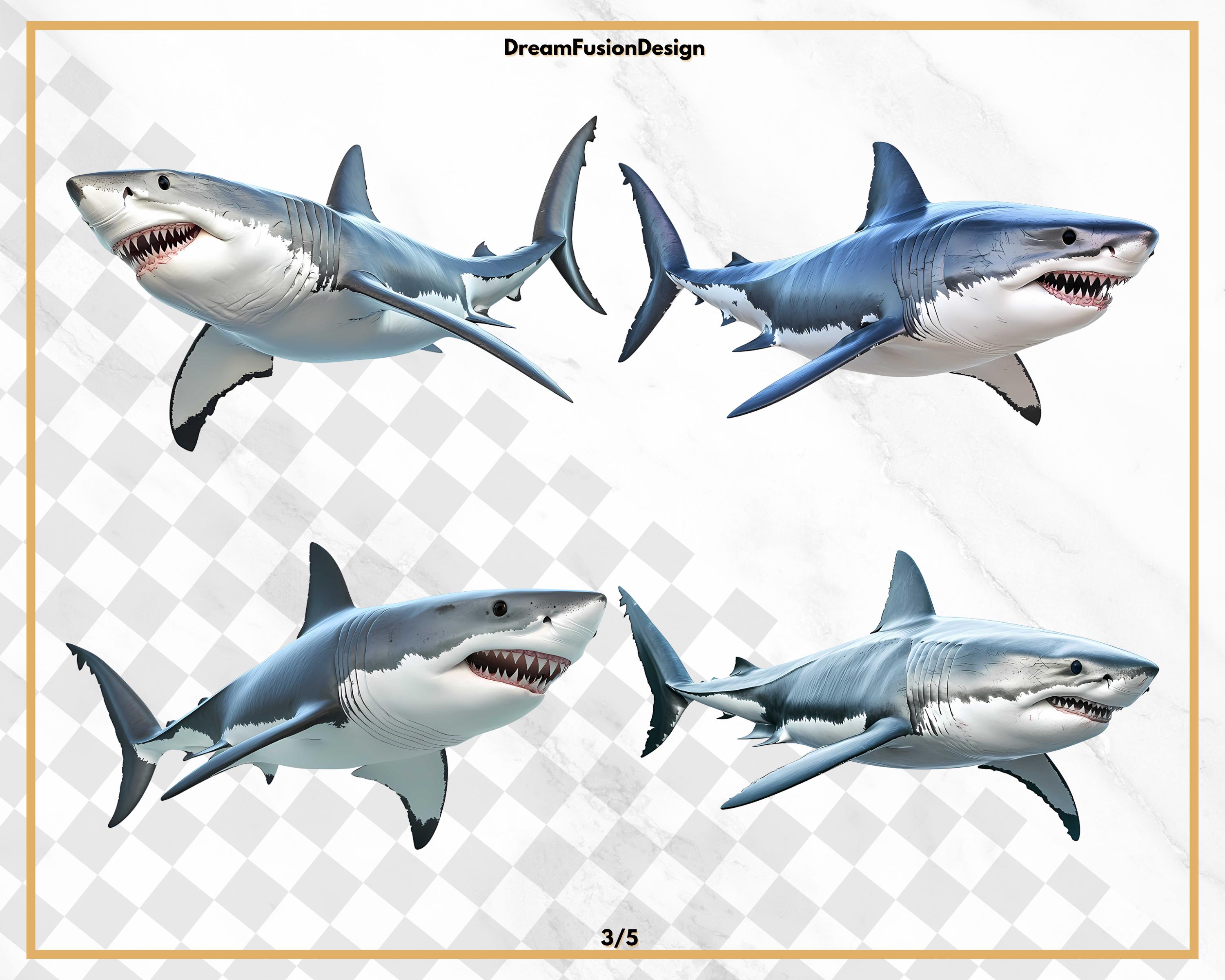 Great White Shark Clipart, Great White Shark PNG, Shark Clipart, Shark ...