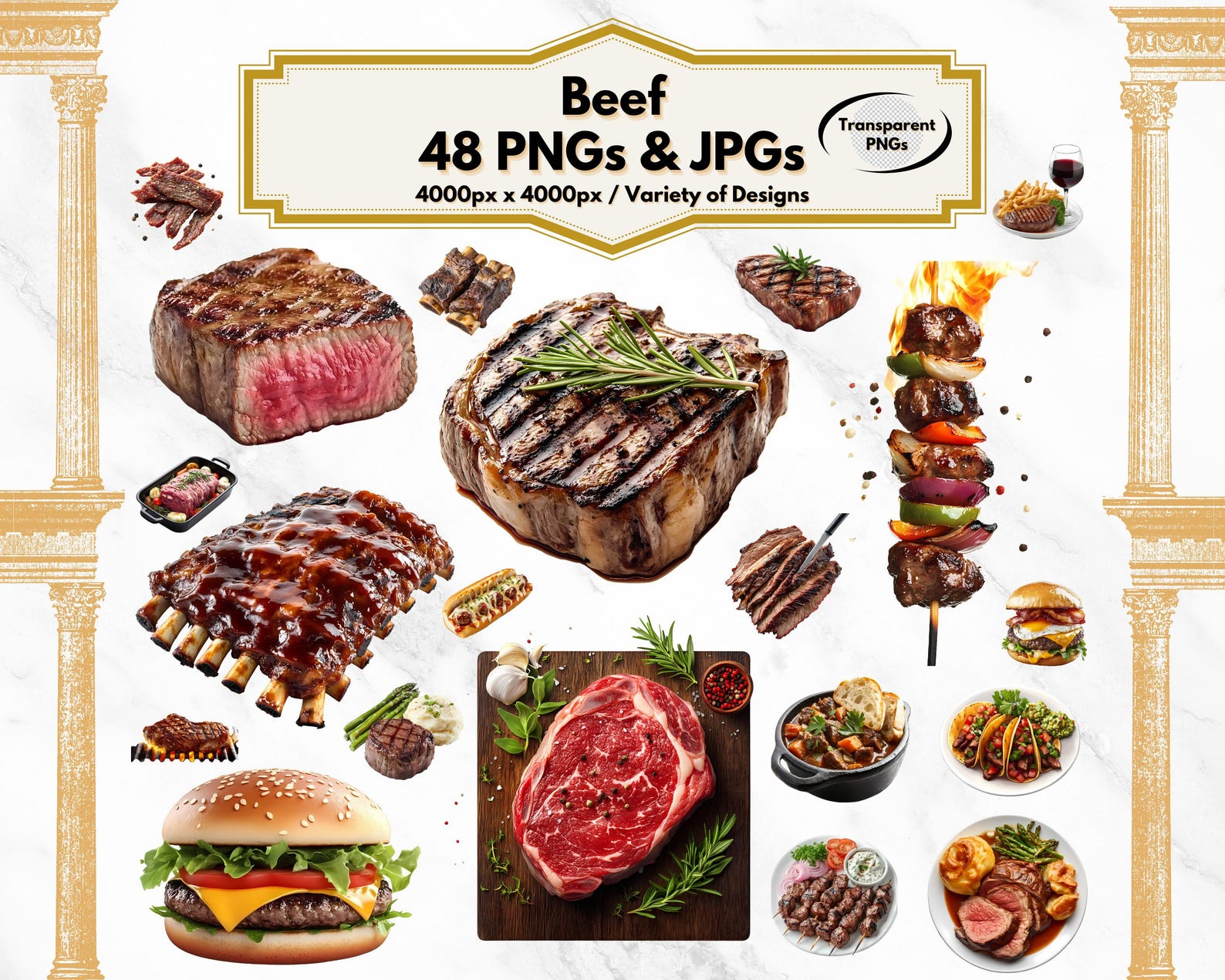 Beef Clipart, Beef PNG, Beef JPG, Meat Clipart, Steak Png, Butcher ...