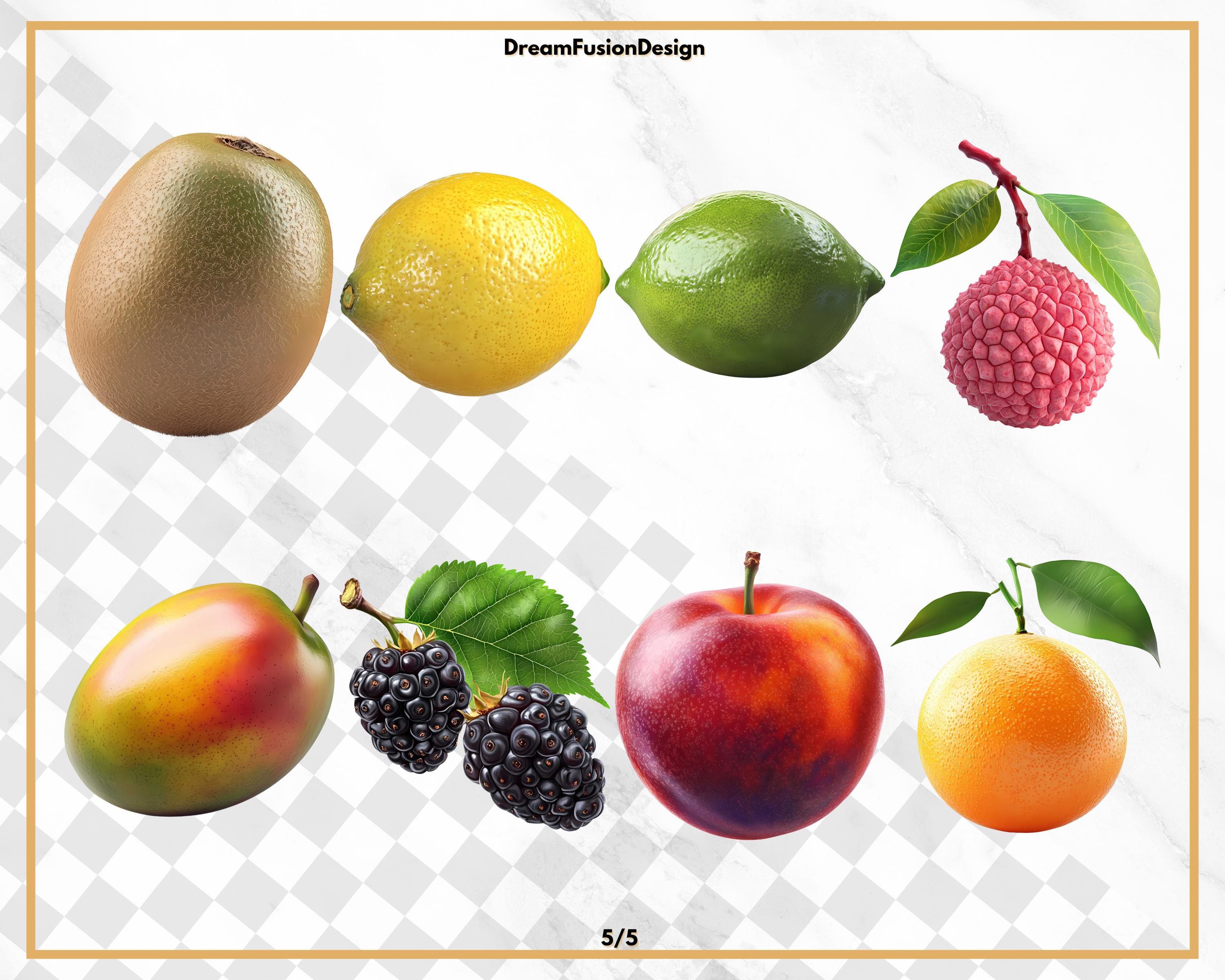 Fruit Clipart, Fruit PNG, Fruit JPG, Tropical Fruit Clipart, Citrus PNG ...