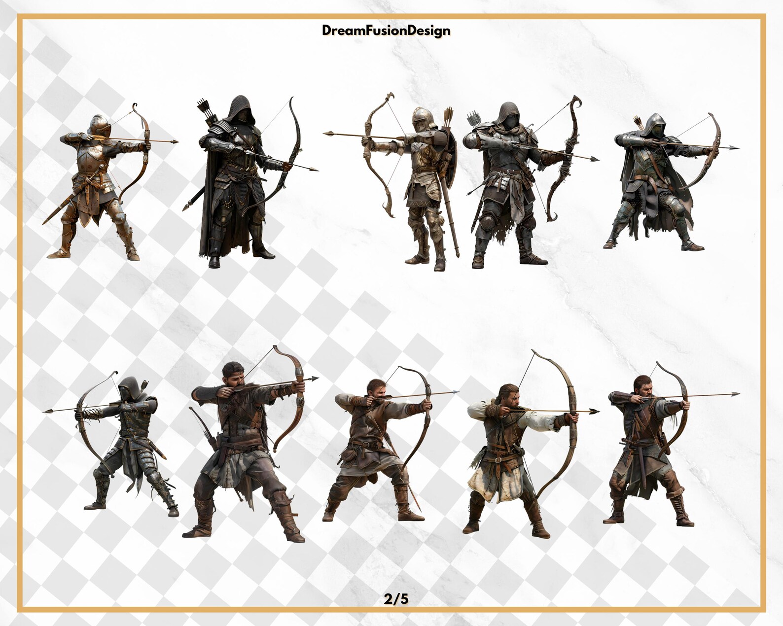 Archer Clipart, Archer PNG, Archer JPG, Medieval Clipart, Warrior ...