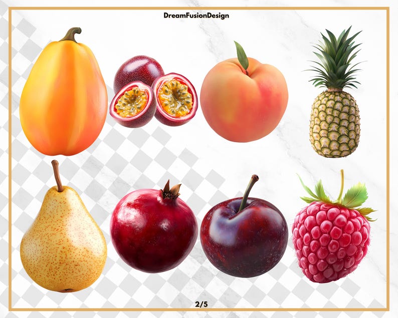 Fruit Clipart, Fruit PNG, Fruit JPG, Tropical Fruit Clipart, Citrus PNG ...
