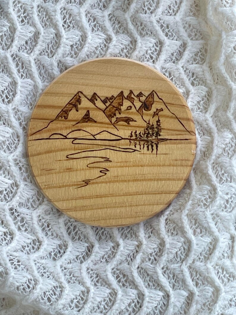 Wooden Coasters Hand Burned - Etsy