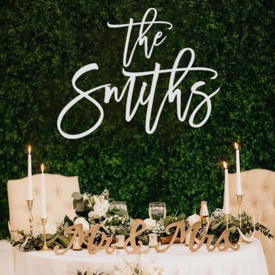Wedding Sign, Custom Wood Name Sign for Nursery, Family Name Signs, 3D ...