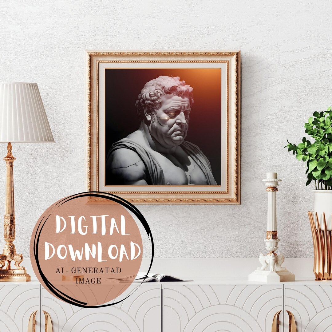 Vintage Greek Myths Art | Emotional Human Art | Sad Marble Statue With ...