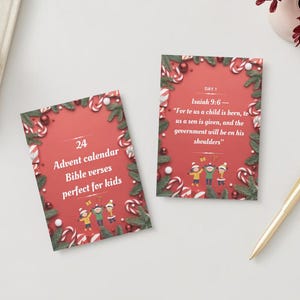 24 Advent Calendar Bible Verses for Kids | Christmas Countdown ...