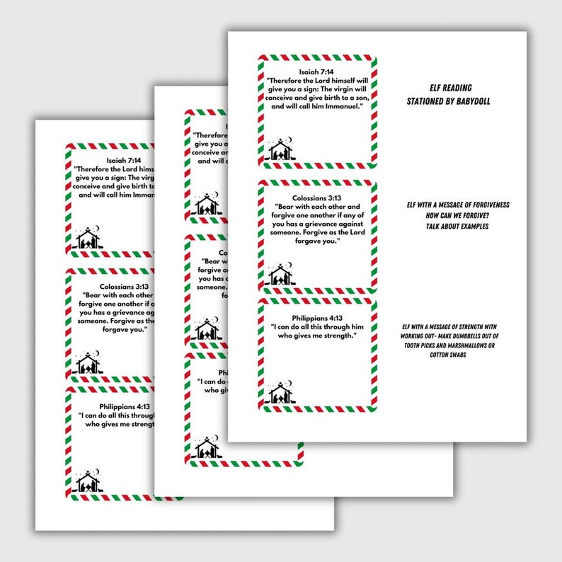 Christian Elf Set up and Bible Verse Guide | Christmas Blessings ...