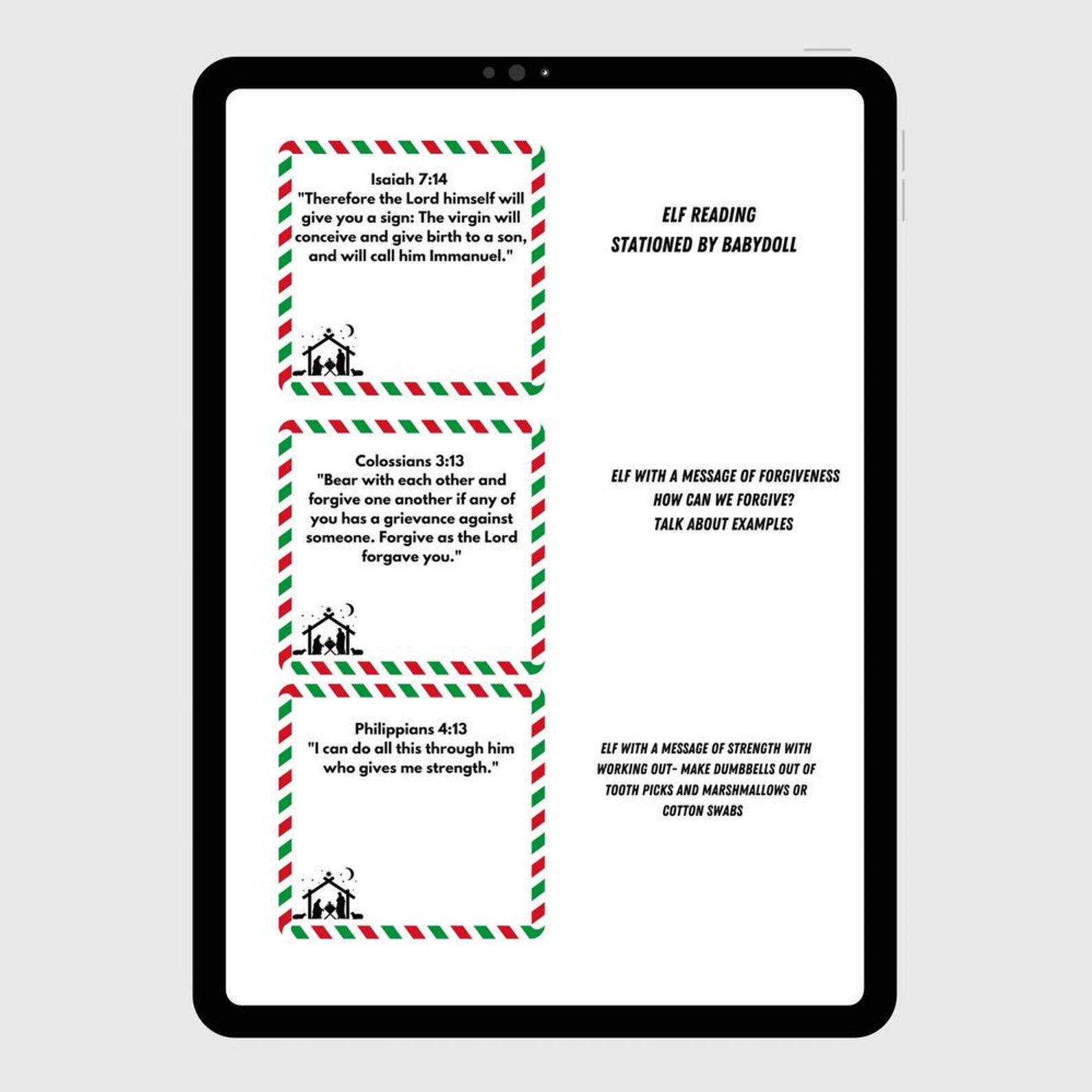 Christian Elf Set up and Bible Verse Guide | Christmas Blessings ...
