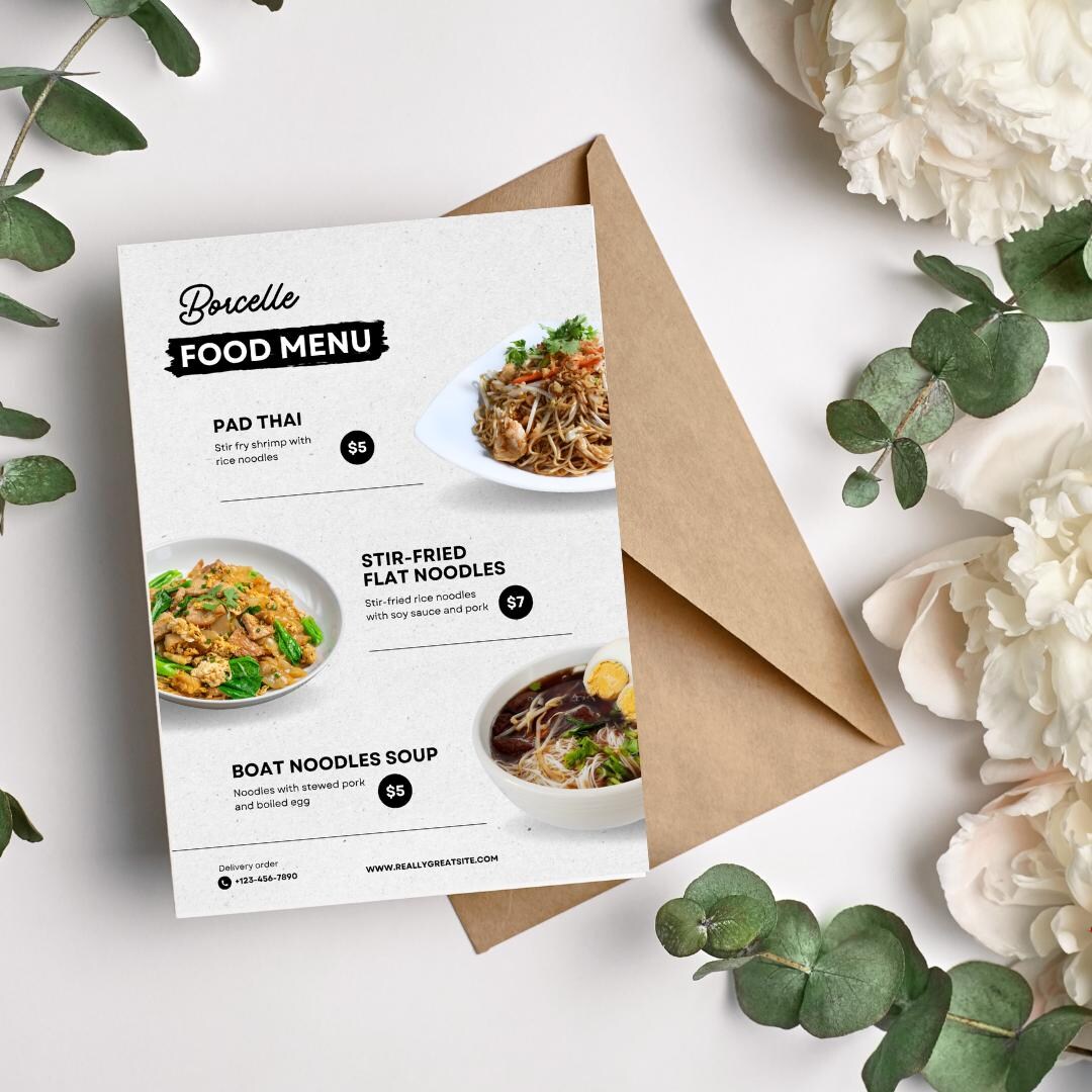 Restaurant Menu Template, Simple Food Menu Template, Modern Food Menu ...